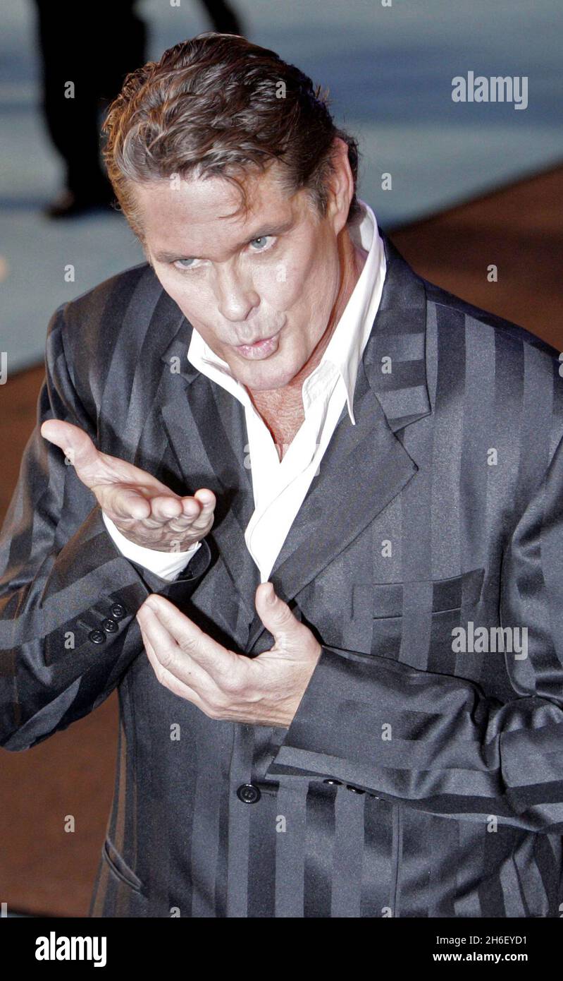 David Hasselhoff at the UK film premiere for Click at the Empire ...