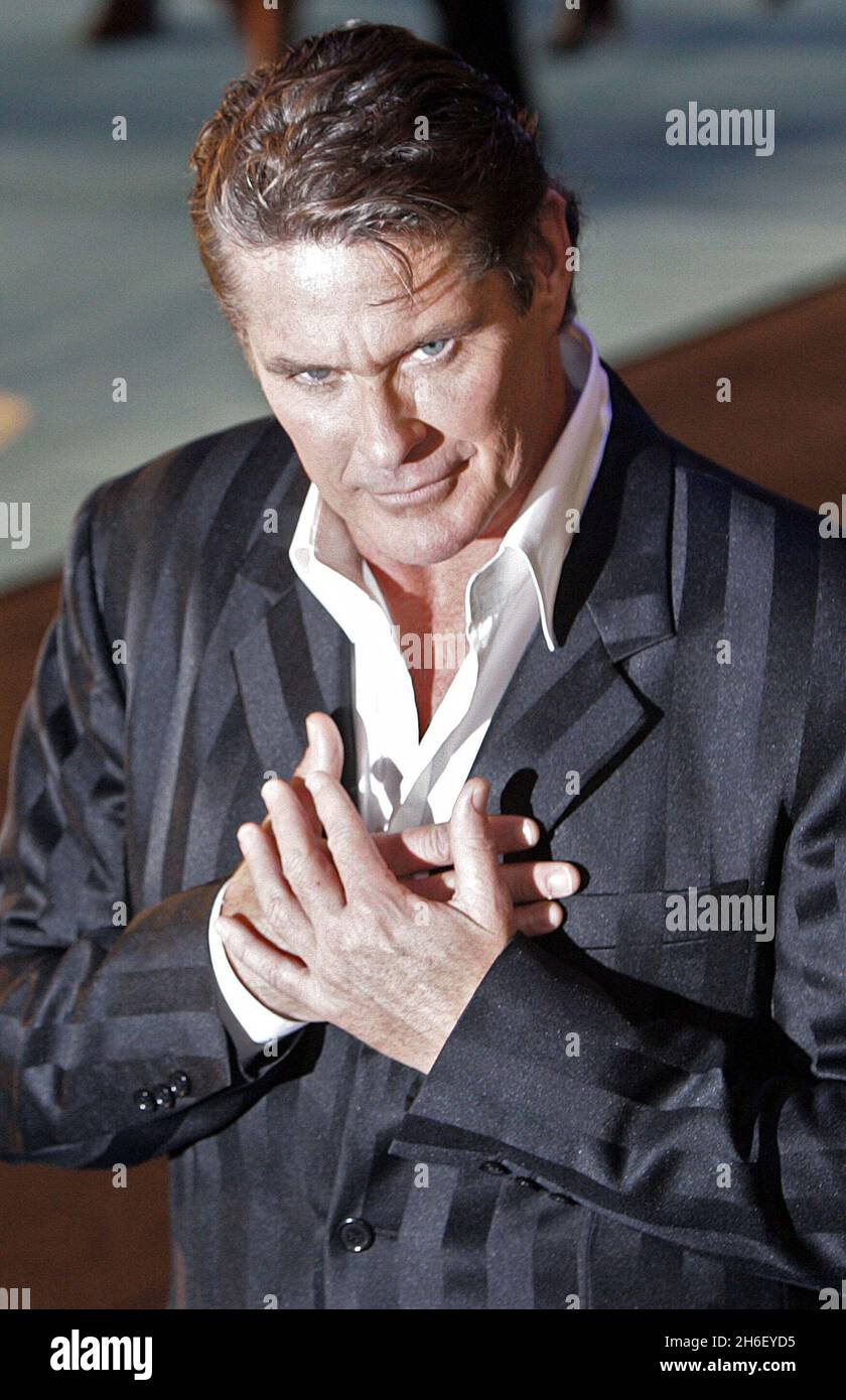 David Hasselhoff at the UK film premiere for Click at the Empire ...