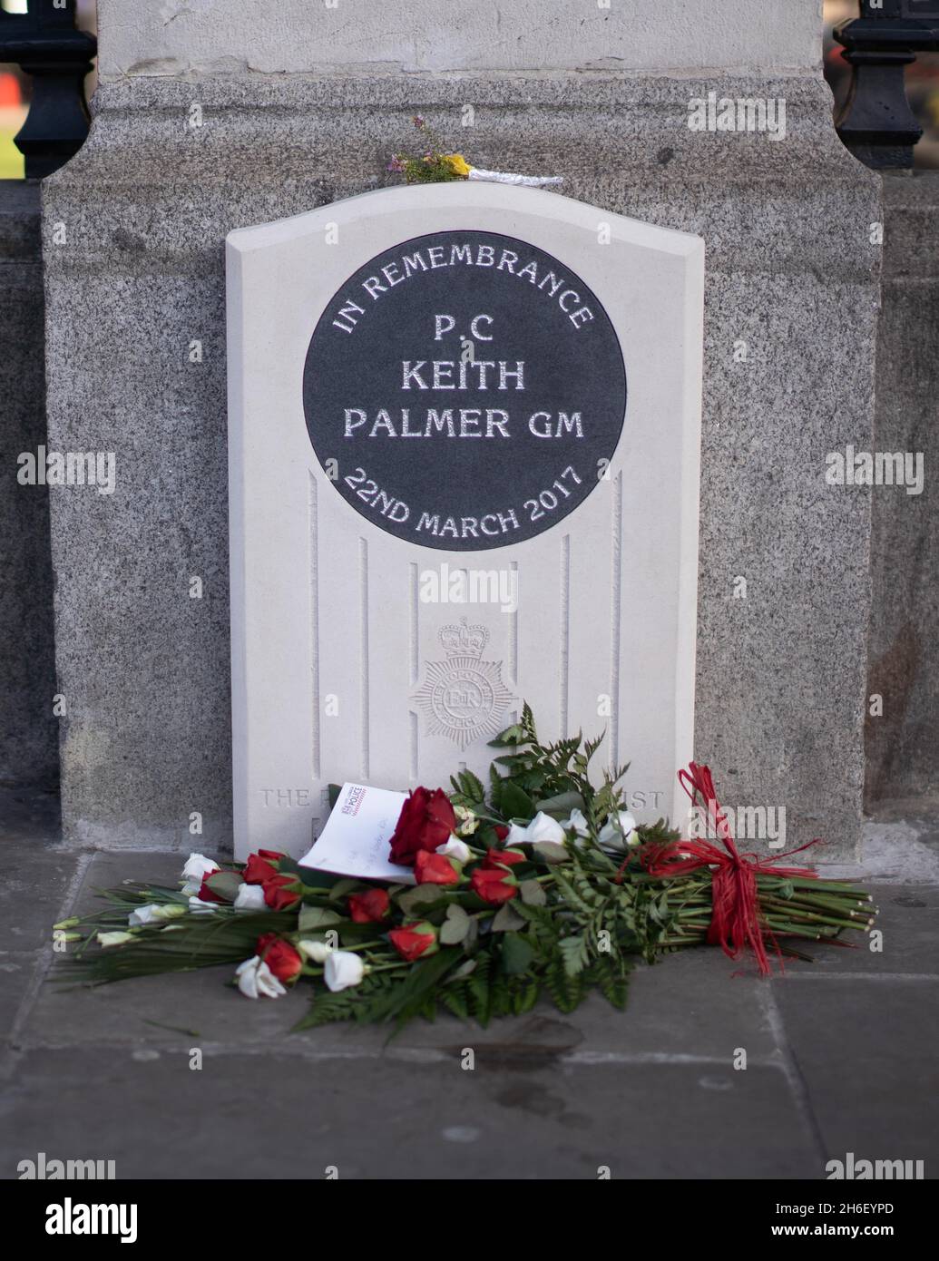 A memorial to honour PC Keith Palmer who was killed during the ...