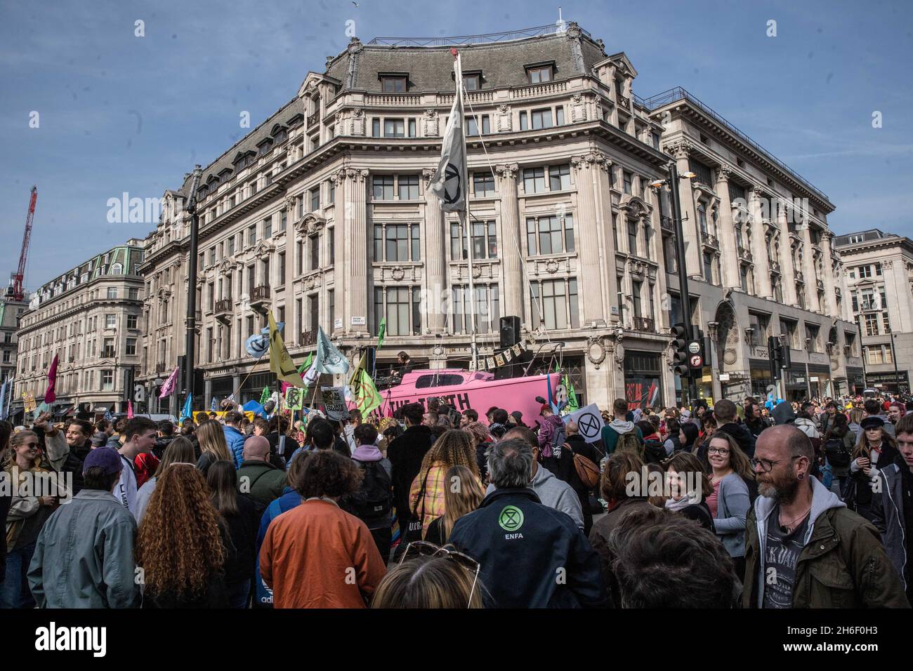 Environmental activists block parts of central London in climate change ...