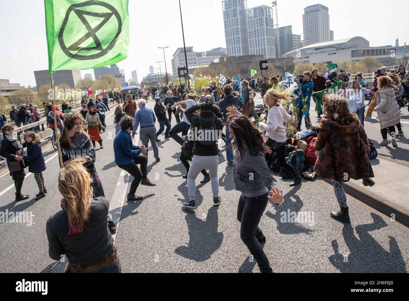 Environmental activists block parts of central London in climate change ...