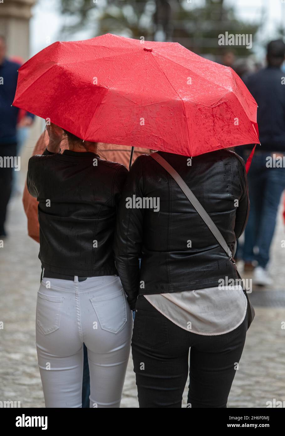 Tourists in Palma, Majorca endure rain and gusts of wind up to 40 mph ...
