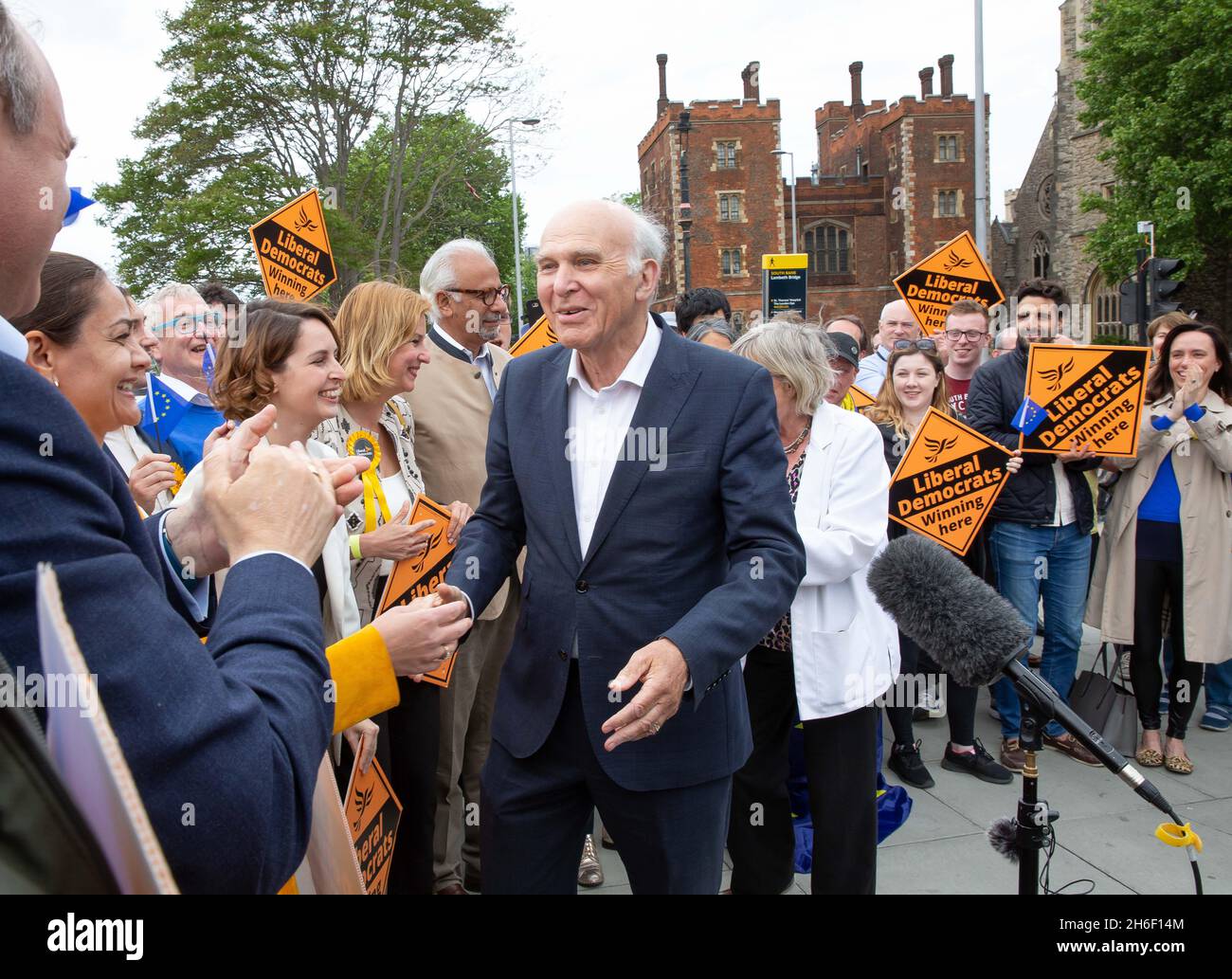 Liberal Democrats leader Vince Cable is pictured in central London this ...