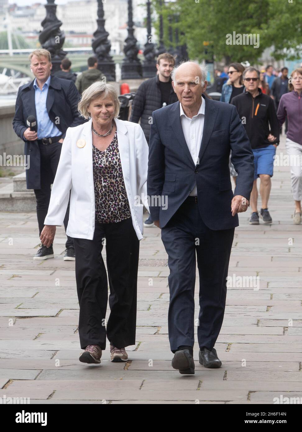 Liberal Democrats leader Vince Cable and his wife Rachel Smith are ...
