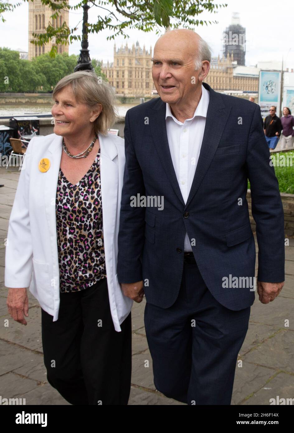 Liberal Democrats leader Vince Cable and his wife Rachel Smith are ...
