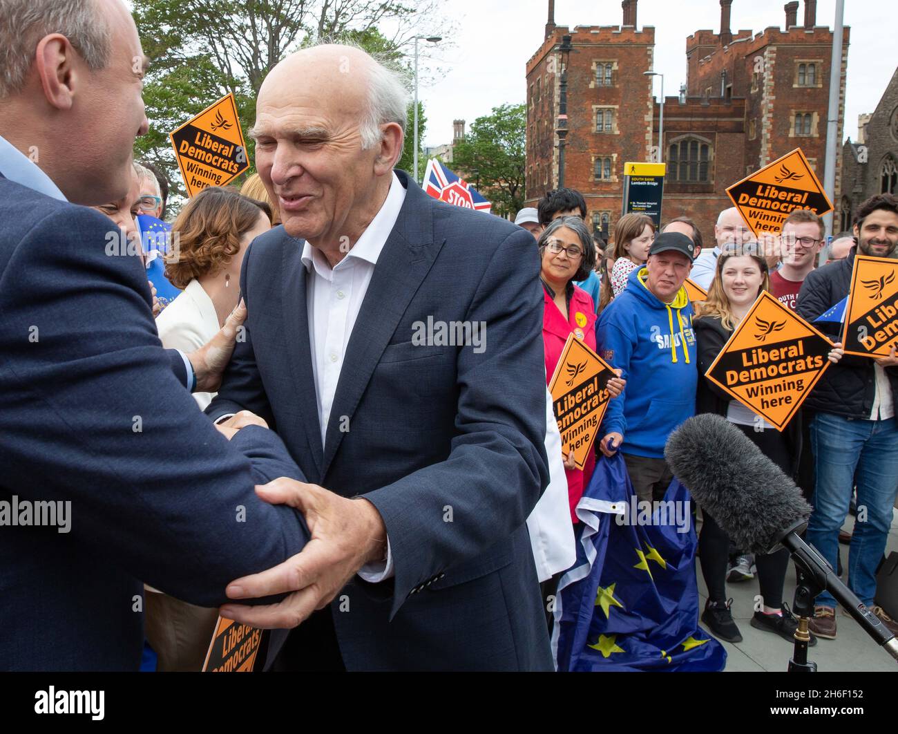 Liberal Democrats leader Vince Cable is pictured in central London this ...