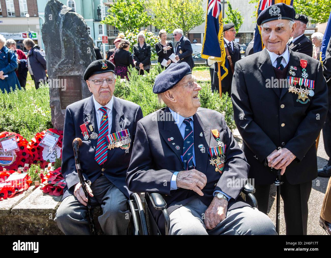 D-Day veterans L-R Charles Harry Boyer 93 years old, Ivan Jennings 95 ...