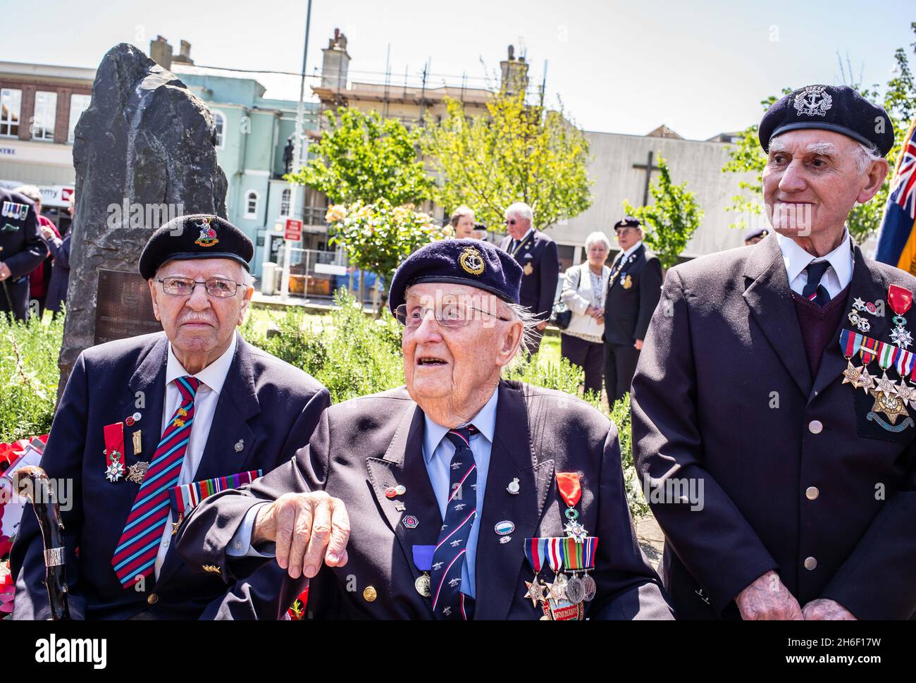 D-Day veterans L-R Charles Harry Boyer 93 years old, Ivan Jennings 95 ...