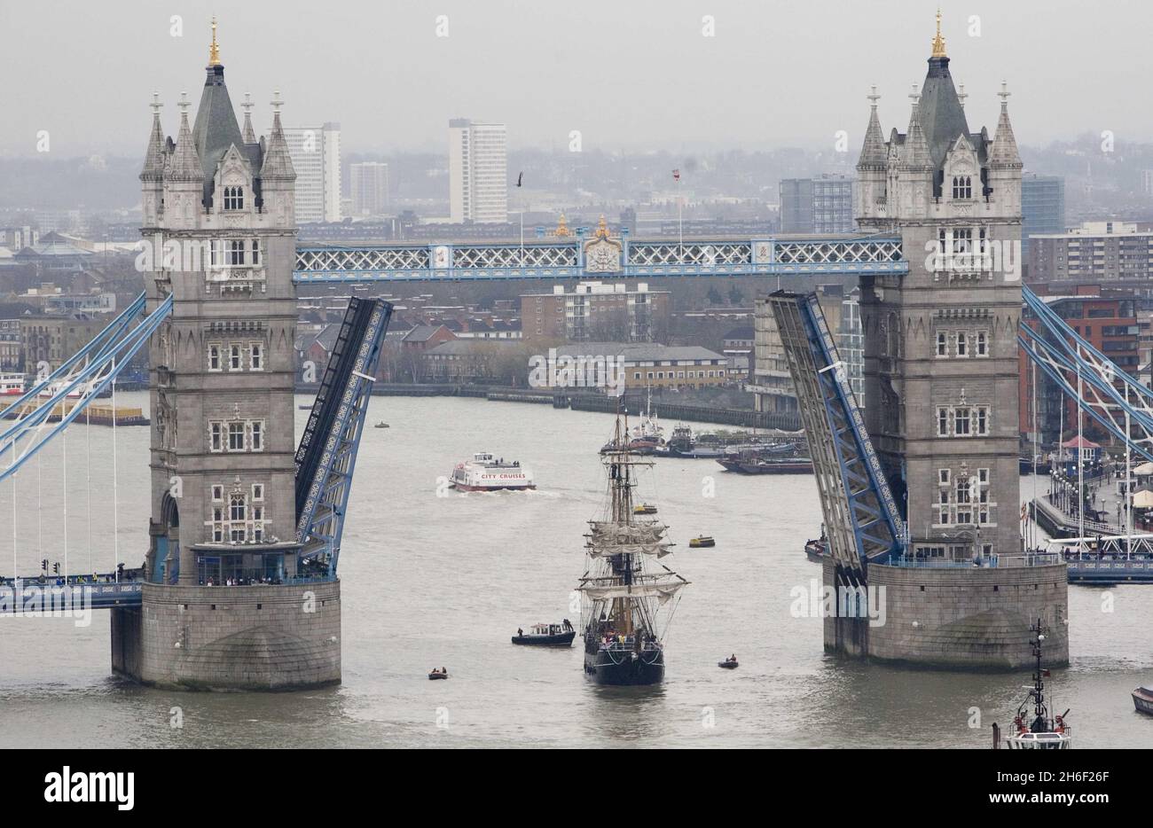 'The Zong' a replica 18th century wooden Slave ship sailed down the ...