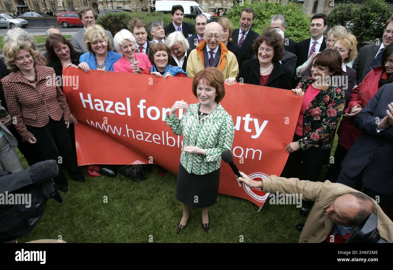 Hazel Blears is pictured as she announced her bid to stand for deputy ...