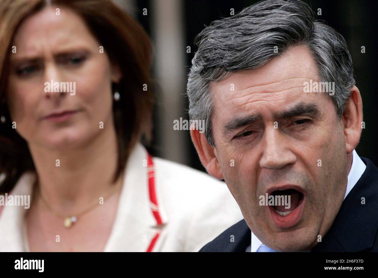 New British Prime Minister Gordon Brown and wife Sarah arrive at 10 ...