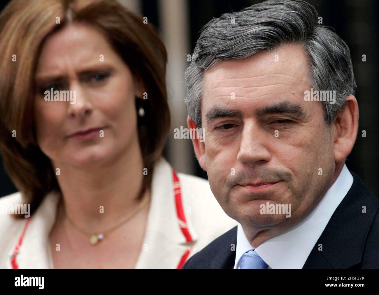 New British Prime Minister Gordon Brown and wife Sarah arrive at 10 ...