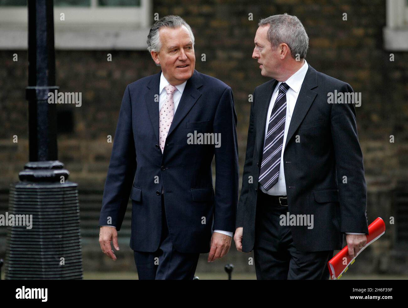John Hutton and Peter Haine are pictured in Downing Street this ...