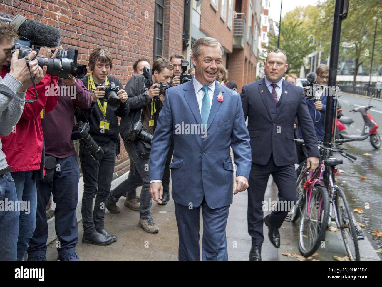 Brexit Party leader Nigel Farage at the launch of the Brexit Party's ...