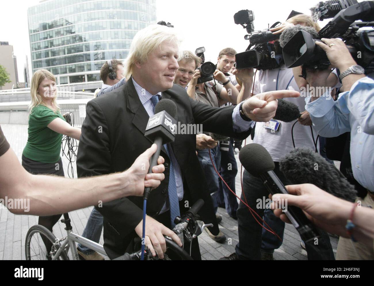 Conservative MP Boris Johnson pictured at City Hall in London today ...