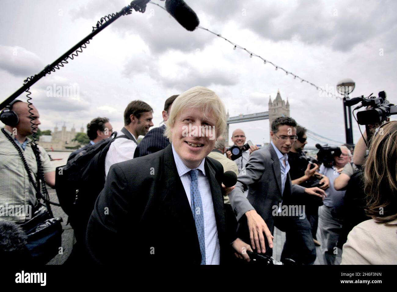 Conservative MP Boris Johnson pictured at City Hall in London today ...