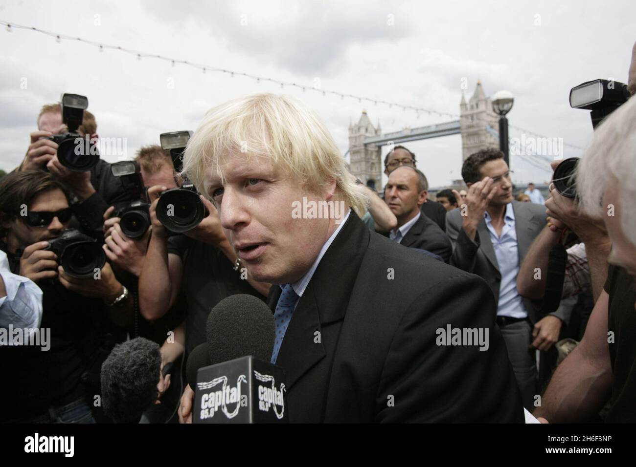 Conservative MP Boris Johnson pictured at City Hall in London today ...