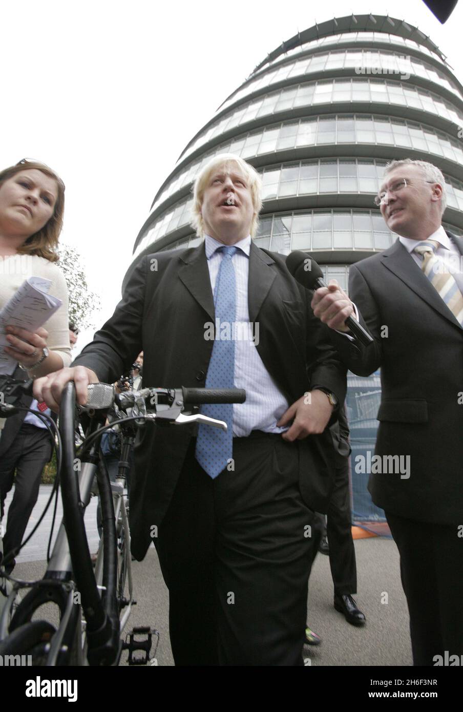 Conservative MP Boris Johnson pictured at City Hall in London today ...