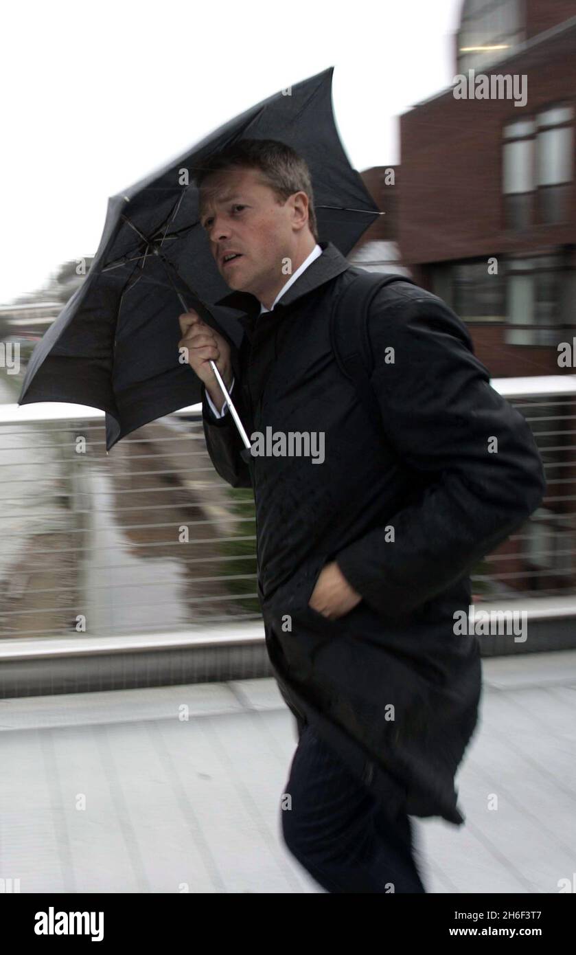 Rain and wind hit central London in England Stock Photo - Alamy