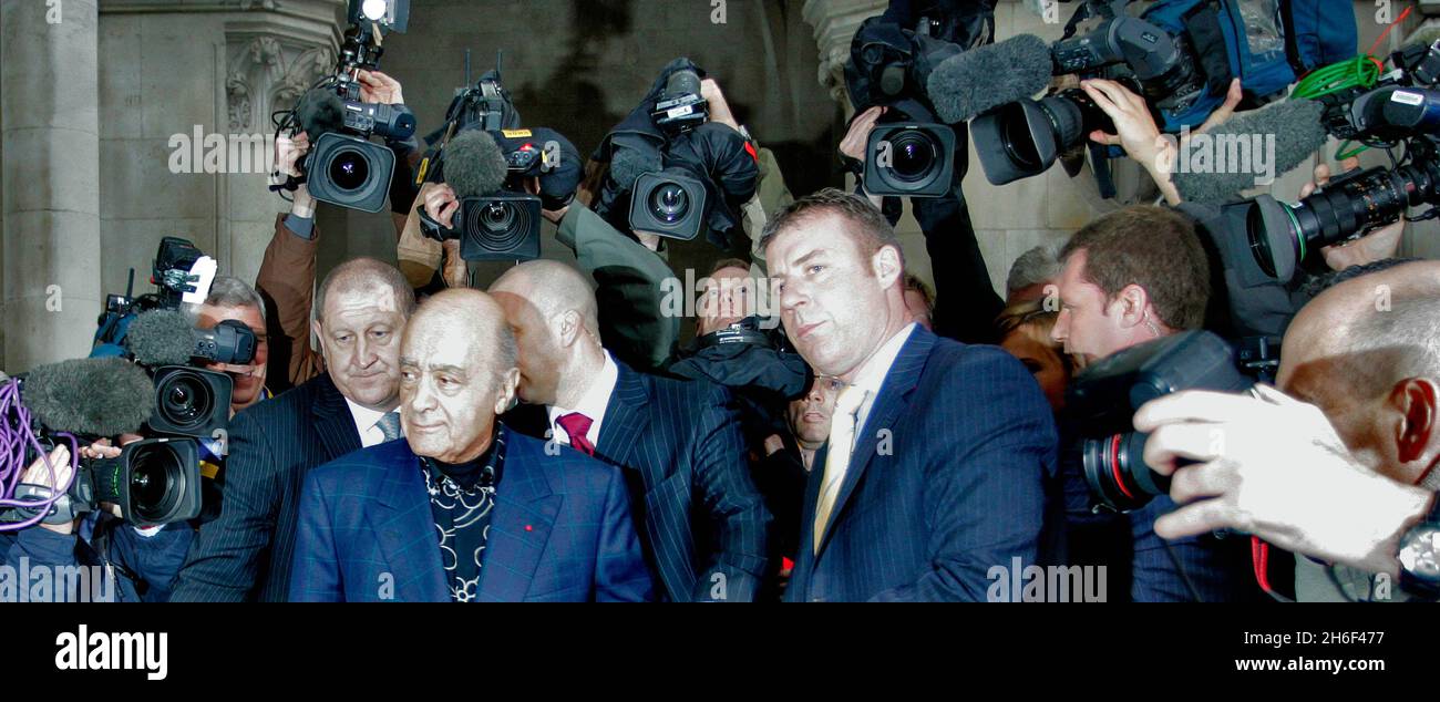 Mohammad Al Fayed pictured leaving the High Court in London this ...