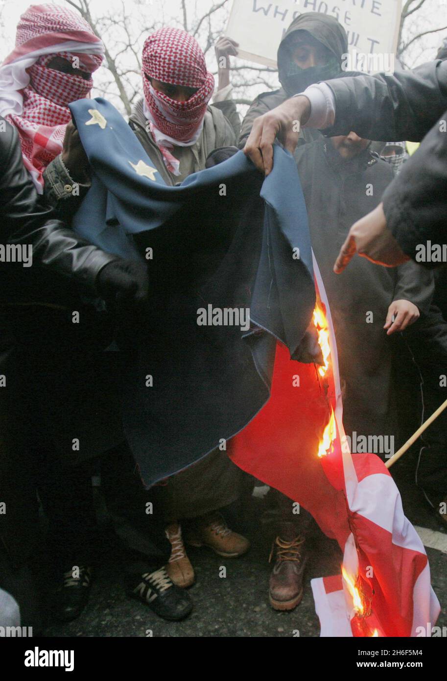 The Muslim demonstration in central London in February 2006. The jury ...
