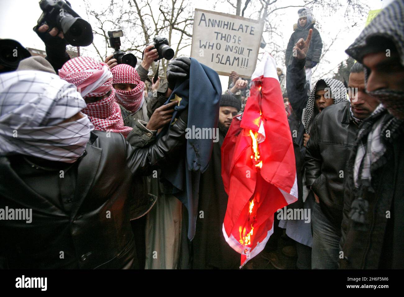 The Muslim demonstration in central London in February 2006. The jury ...