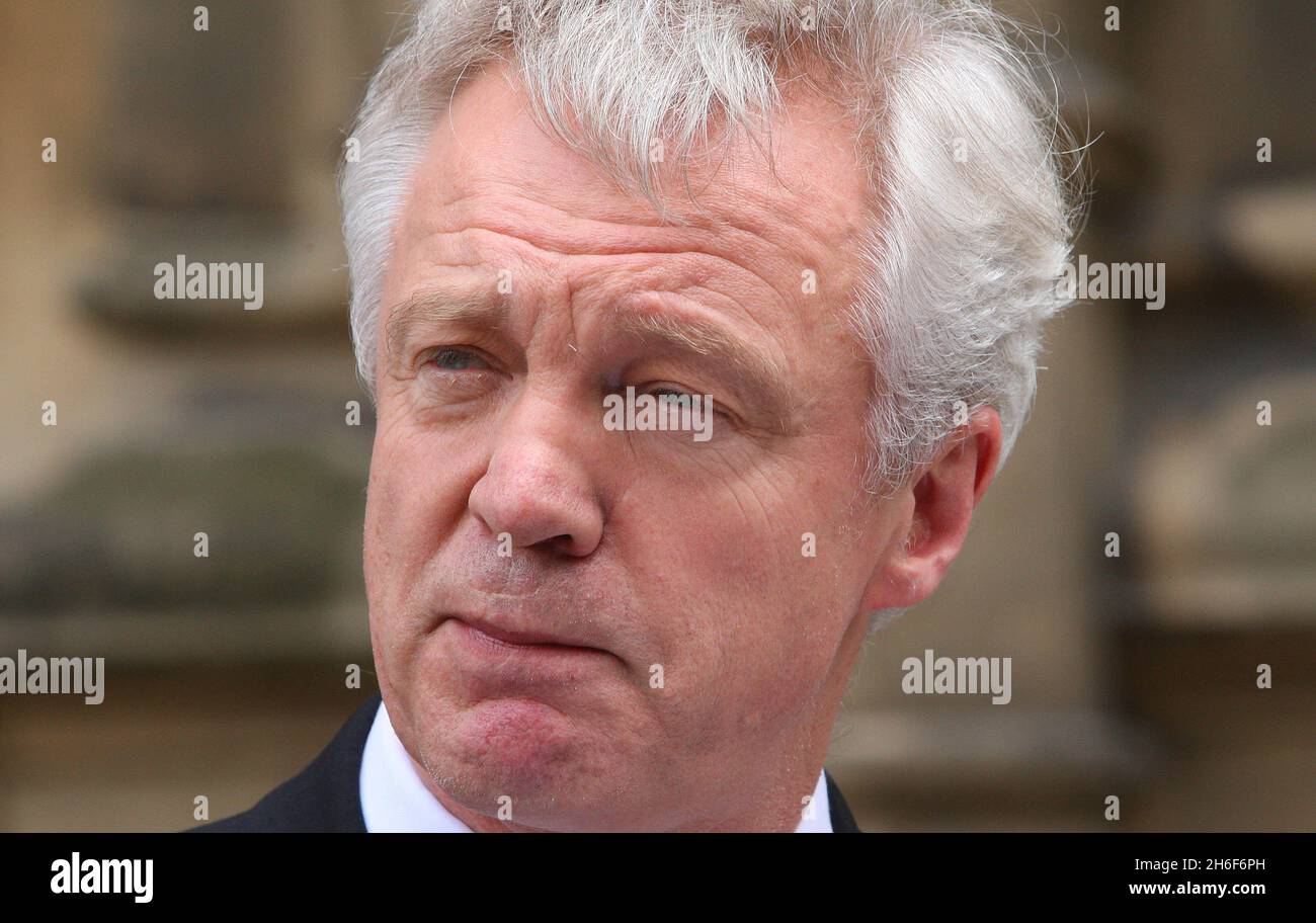 David Davis is pictured outside the House Of Commons in London this ...