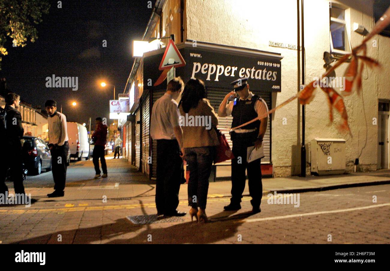 The scene in Leyton, East London, where a man in his 20s was stabbed to ...