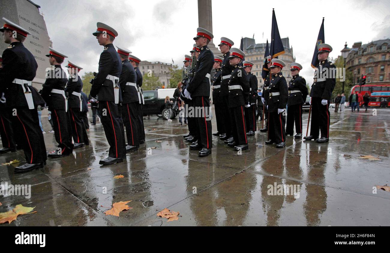 The annual Trafalgar Day Parade being held in Trafalgar Square to ...