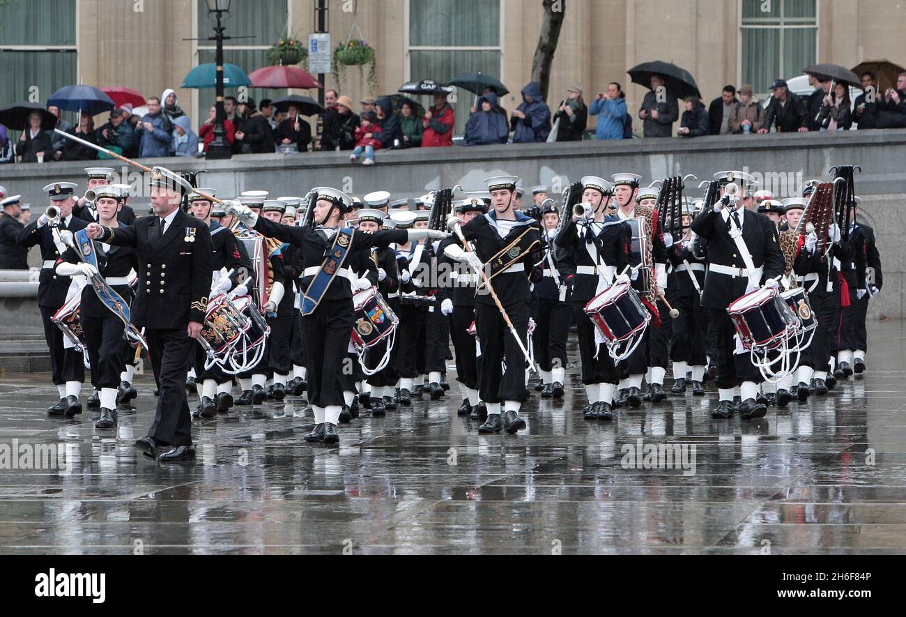 The annual Trafalgar Day Parade being held in Trafalgar Square to ...