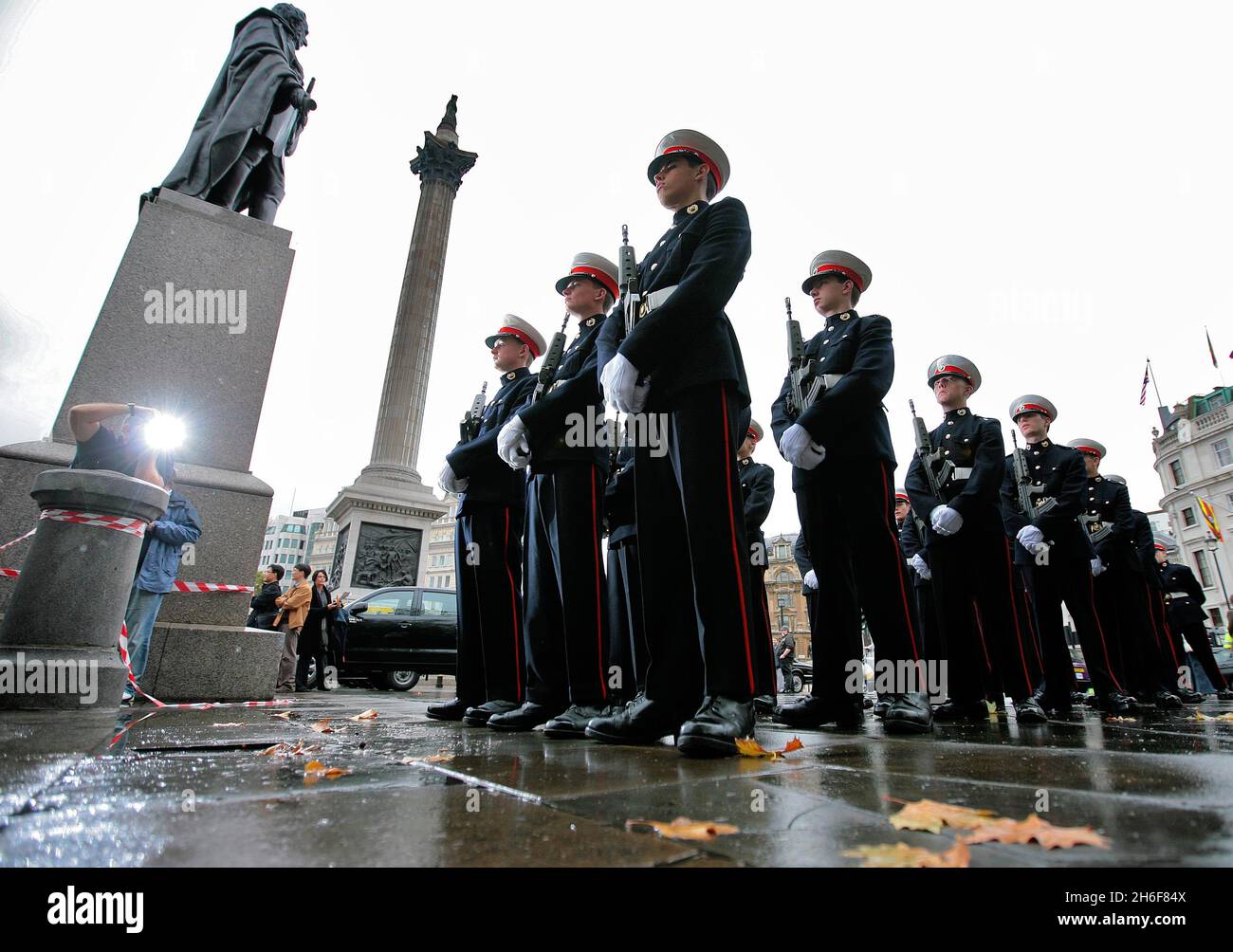 The annual Trafalgar Day Parade being held in Trafalgar Square to ...
