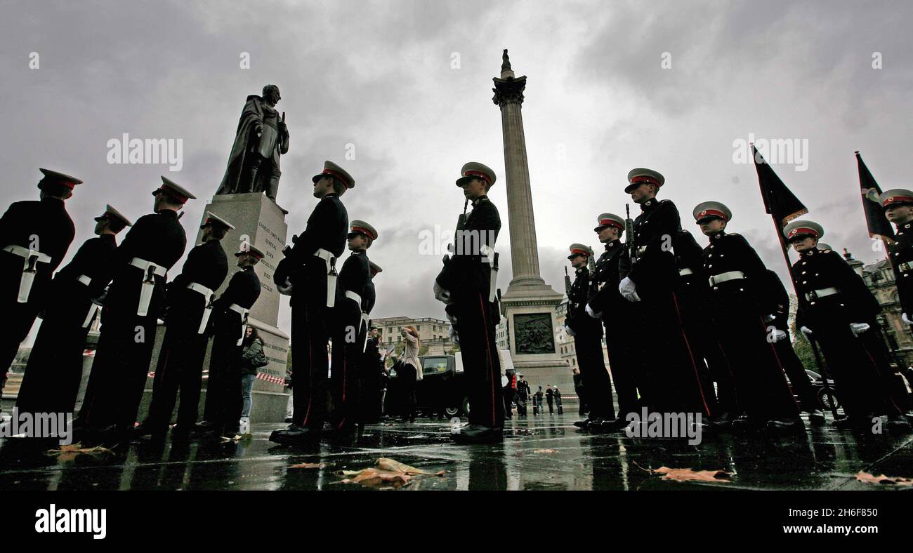 The annual Trafalgar Day Parade being held in Trafalgar Square to ...