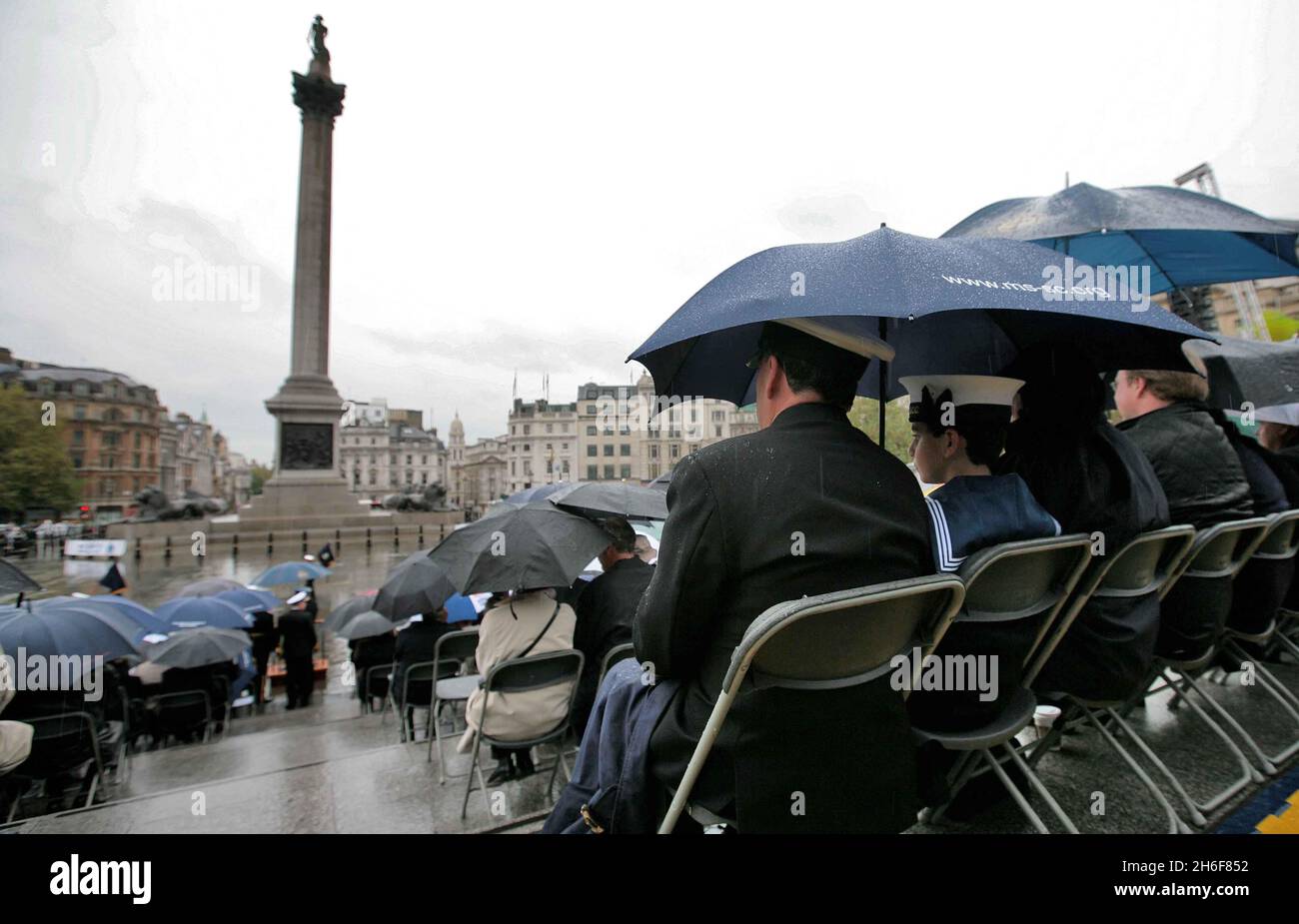 The annual Trafalgar Day Parade being held in Trafalgar Square to ...