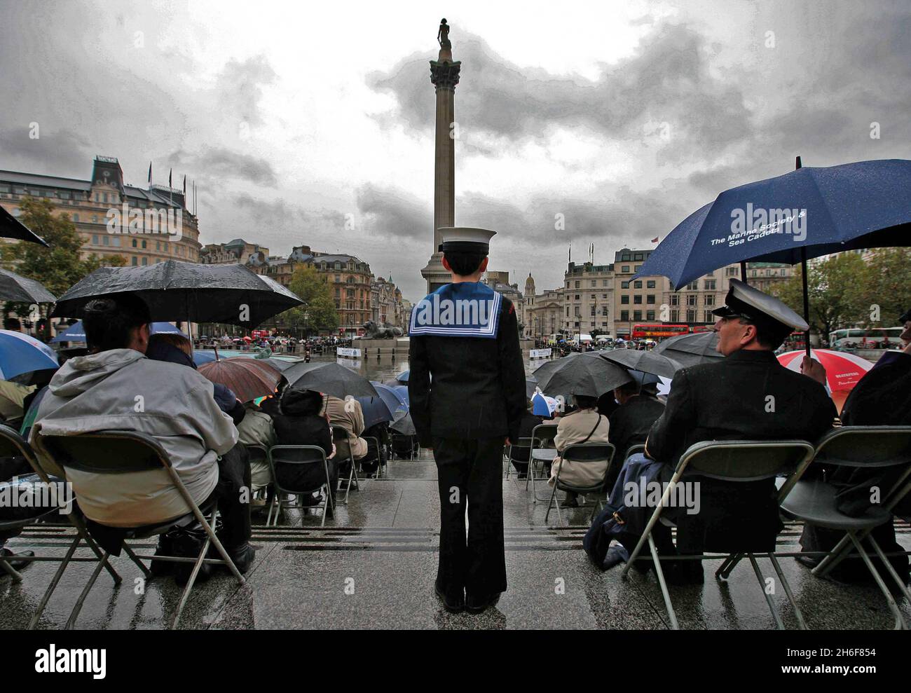 The annual Trafalgar Day Parade being held in Trafalgar Square to ...