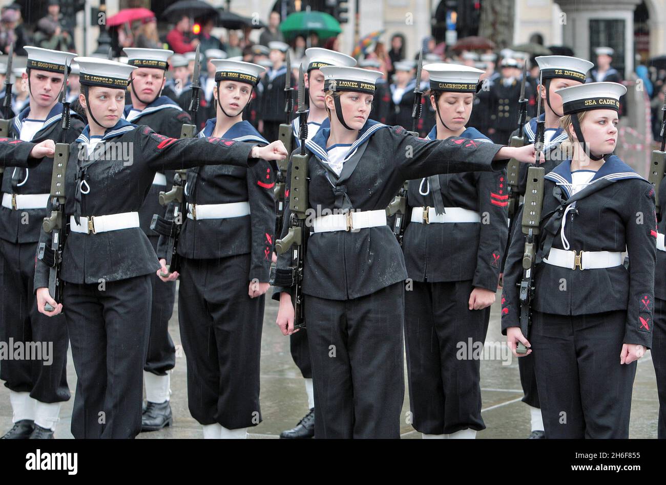 The annual Trafalgar Day Parade being held in Trafalgar Square to ...