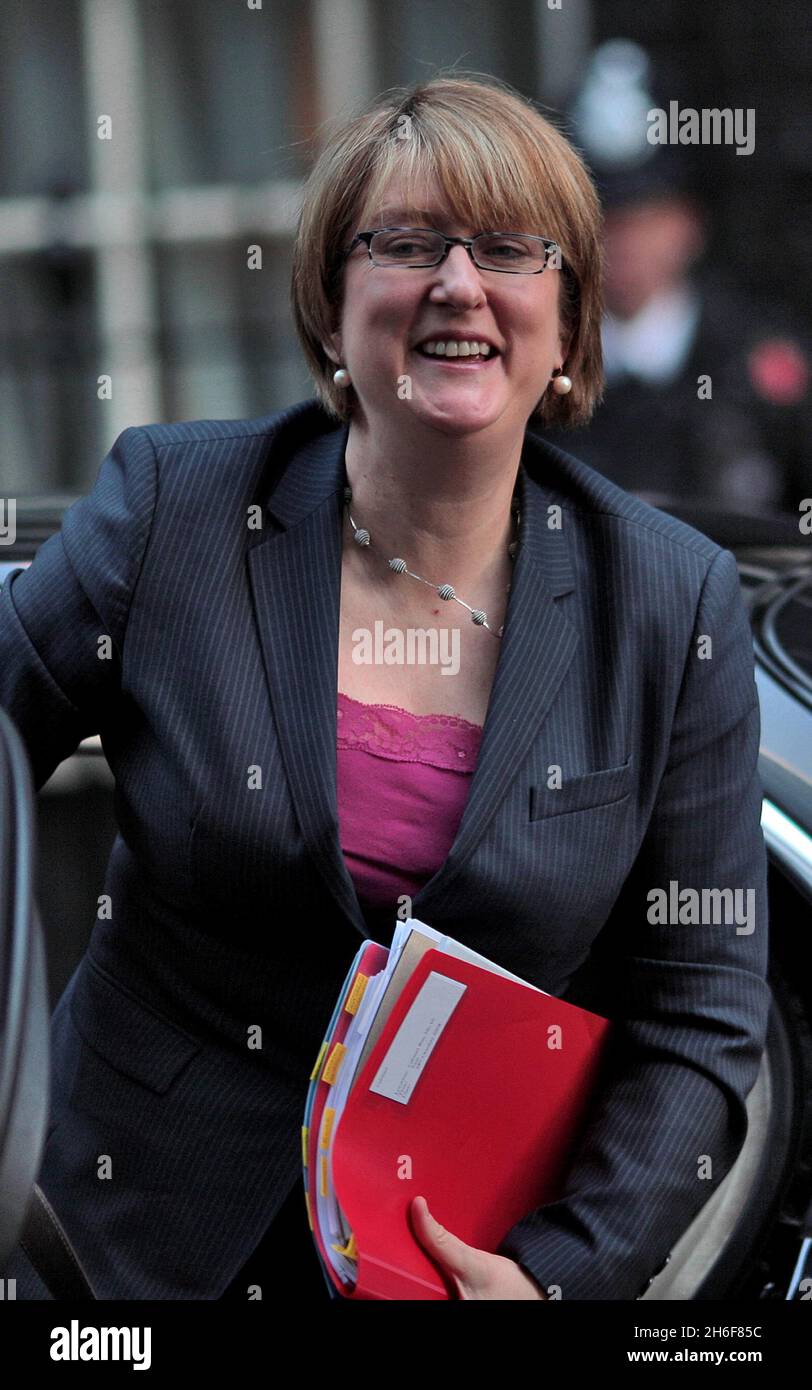 Home Secretary Jacqui Smith pictured arriving in Downing Street Stock ...