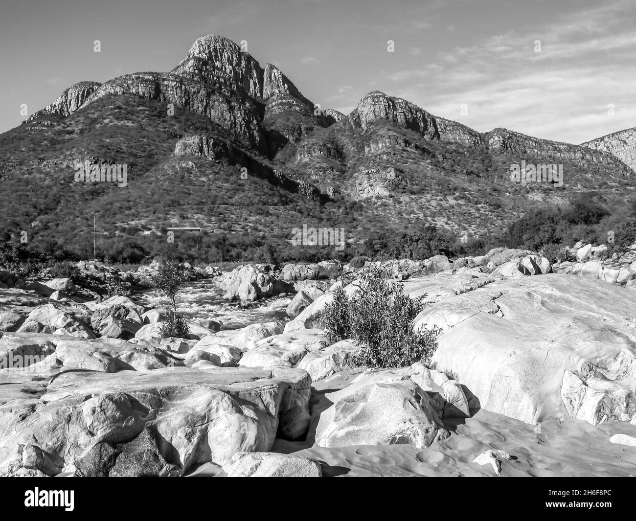 Majestic peak in the background Black and White Stock Photos & Images ...