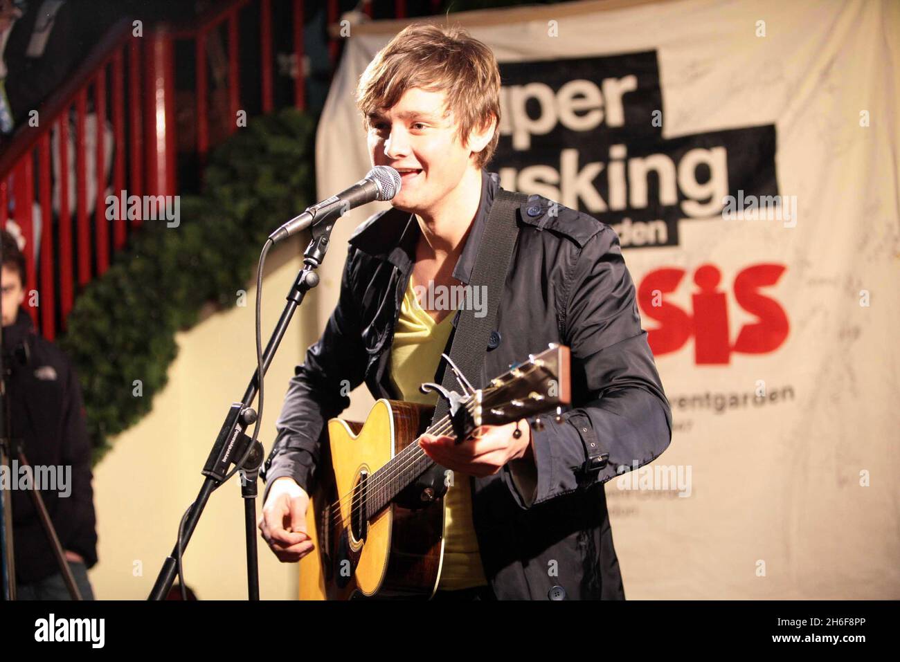 Tom Chaplin, the lead singer of Keane, took part in the Super Busking ...