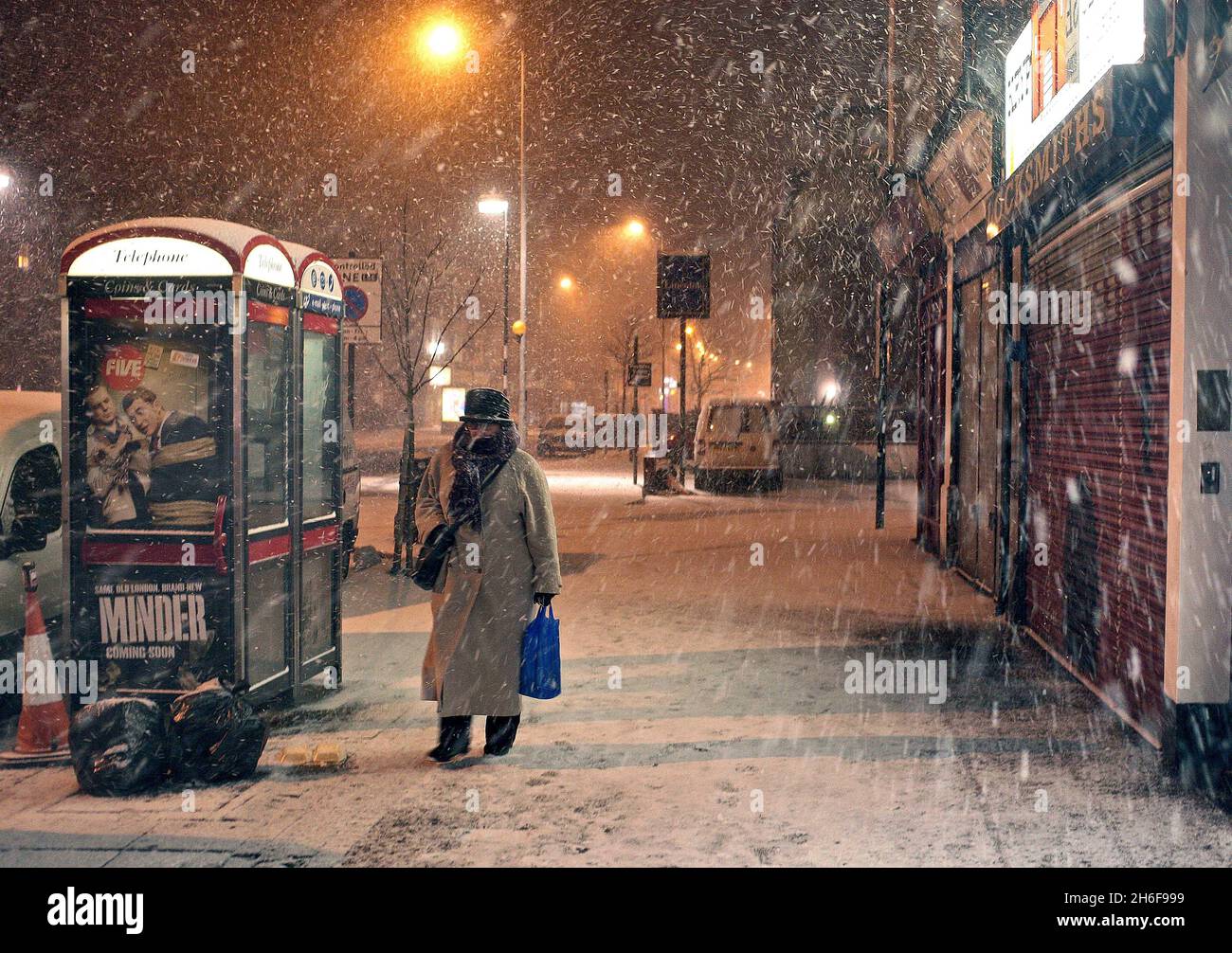 A snow blizzard hit East London this evening as the South East braced ...