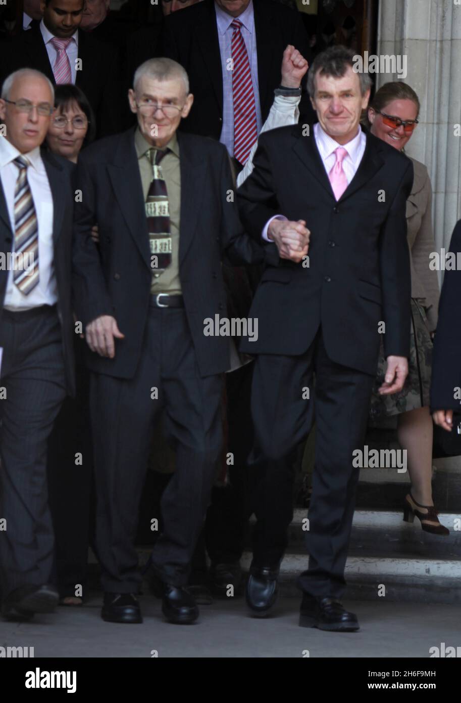 Sean Hodgson (left) pictured outside the High Court with his brother ...