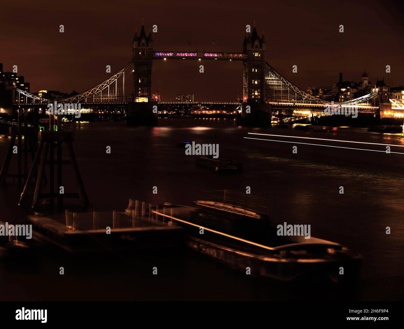 A Blacked out Tower Bridge pictured during a one hour call to action ...