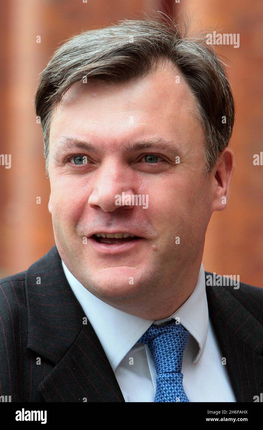 Secretary of State for Children Ed Balls pictured at St Pancras train ...