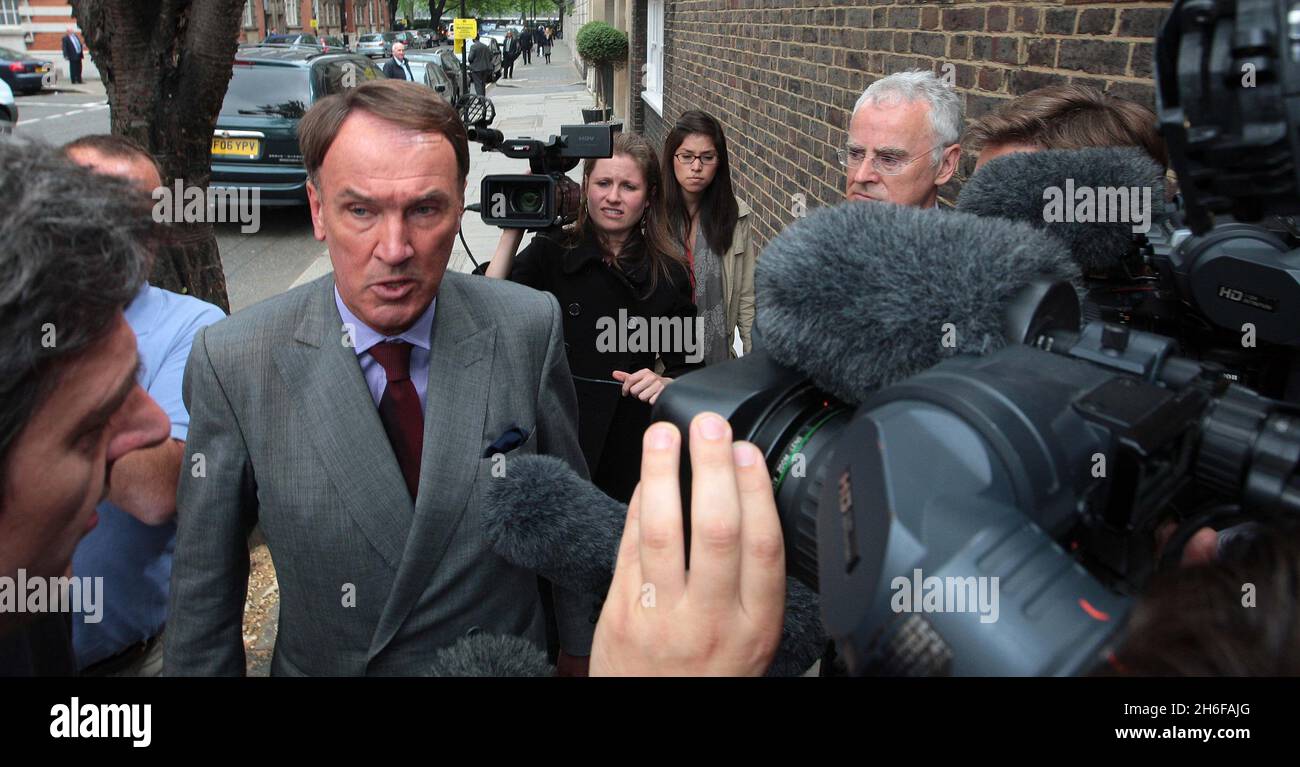 Andrew Mackay outside NO.4 Millbank in Westminster this afternoon, he ...