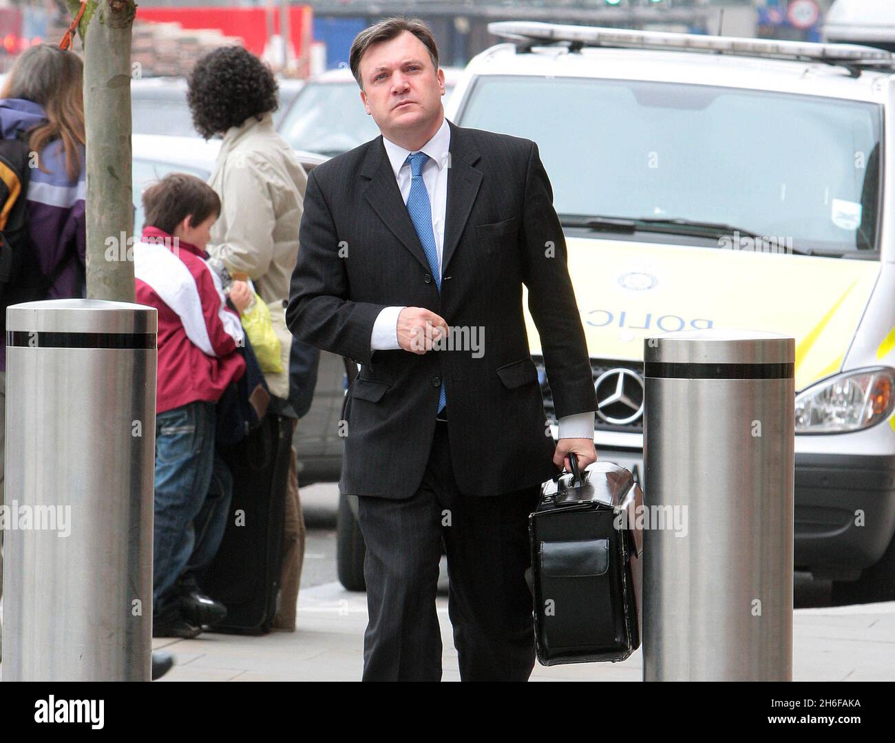 Secretary of State for Children Ed Balls pictured at St Pancras train ...