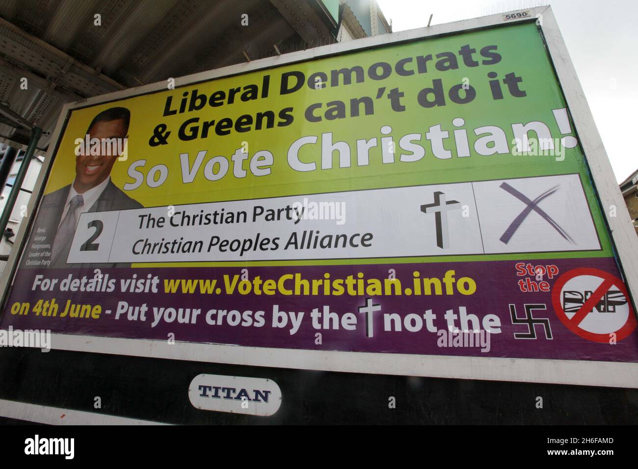 A Christian Alliance billboard poster uses a swastika to promote their ...