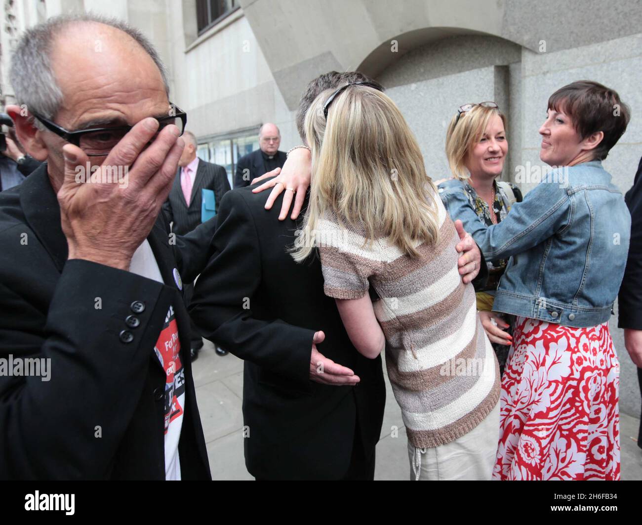 Family and friends gather outside the Old Bailey for the sentencing of ...