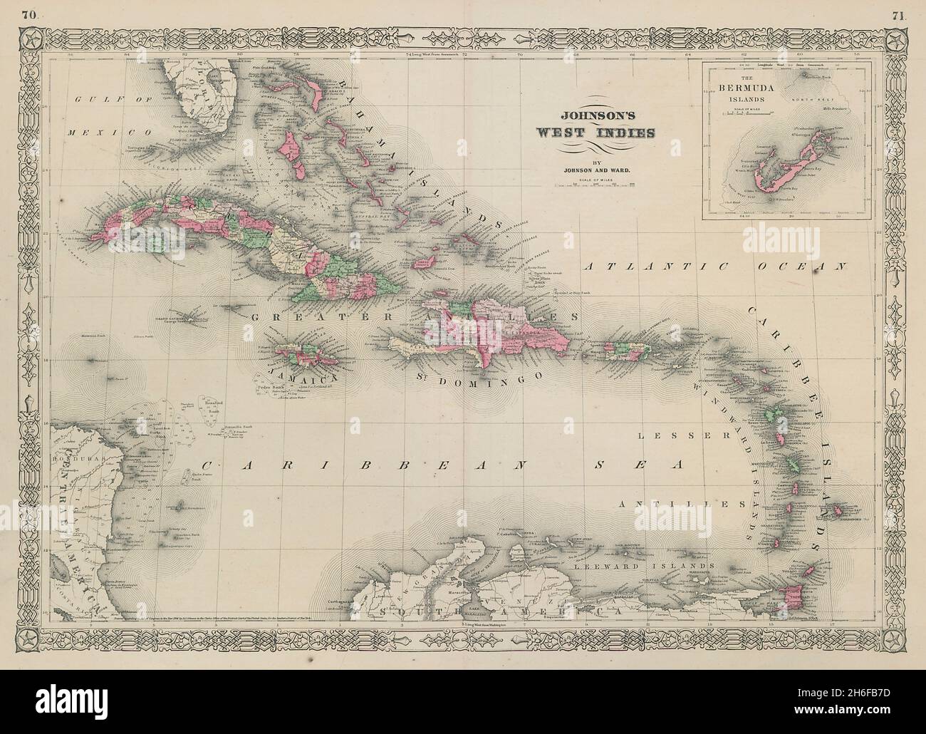 Vintage map of bahamas hi-res stock photography and images - Alamy