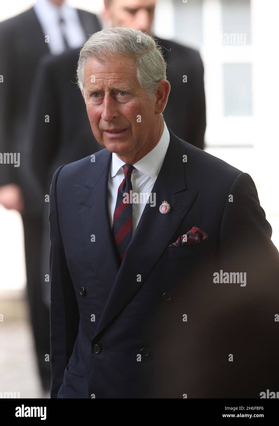 The Prince of Wales arrives at the funeral of Lieutenant Colonel Rupert ...