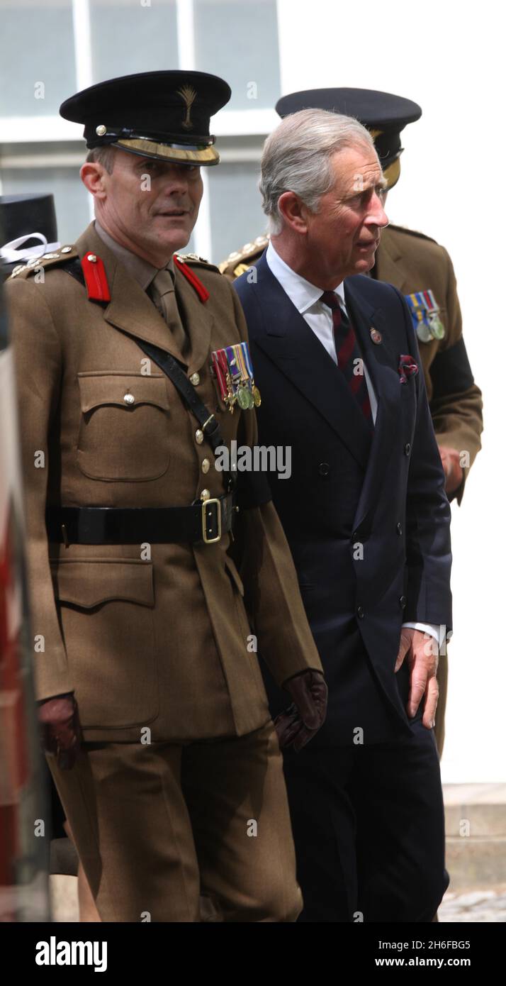 The Prince of Wales during the funeral of Lieutenant Colonel Rupert ...
