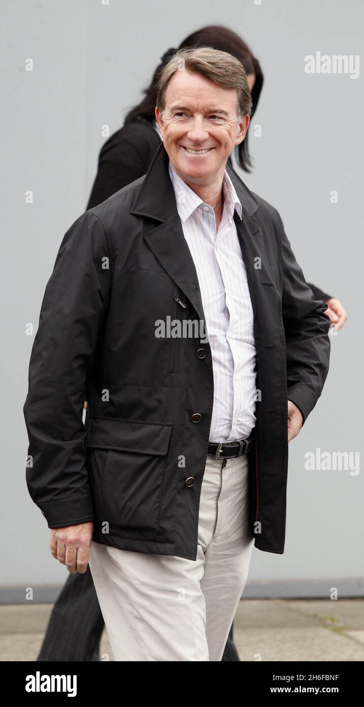 Lord mandelson arrives back in uk hi-res stock photography and images ...